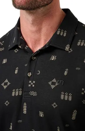 Travis Mathew Weather Patterns Print Cotton Blend Polo