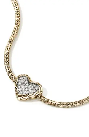 John Hardy Essentials Heart Pavé Bracelet