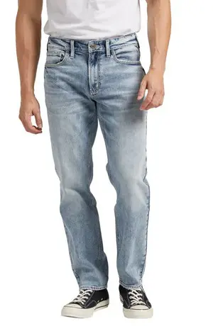 SILVER JEANS CO. Eddie Athletic Fit Tapered Jeans - Indigo