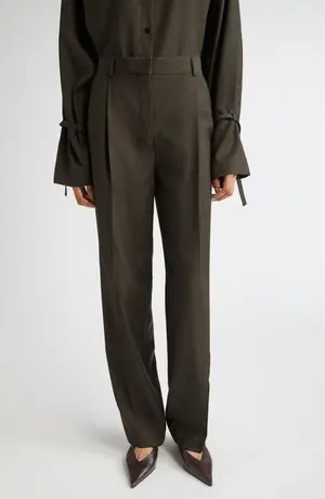 TOTEME Pleated Wool Trousers