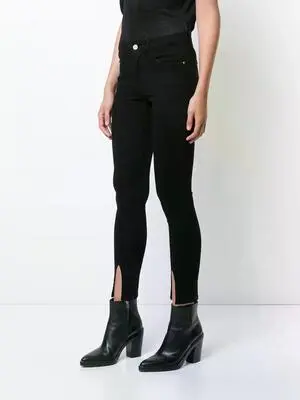 FRAME Front Slit Cropped Jeans