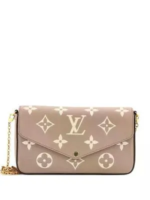 LOUIS VUITTON Felicie Pochette Bicolor Monogram Empreinte Giant - Neutrals