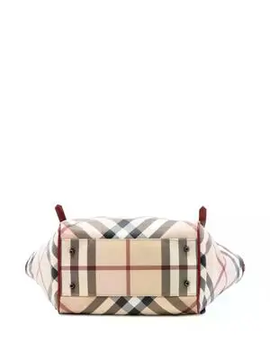 Burberry 2000-2017 Supernova Check Coated Canvas Tote Bag
