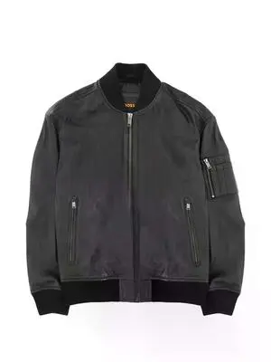 BOSS Leather Bomber Jacket