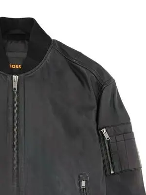 BOSS Leather Bomber Jacket