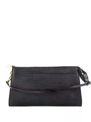 LOUIS VUITTON Pochette Accessoires Epi Leather Clutch Bag - Black