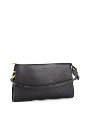 LOUIS VUITTON Pochette Accessoires Epi Leather Clutch Bag - Black