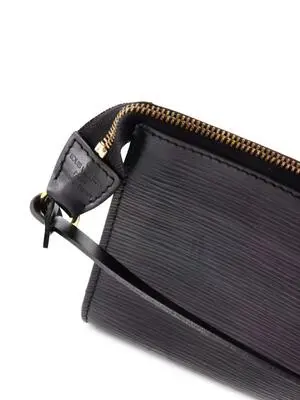 LOUIS VUITTON Pochette Accessoires Epi Leather Clutch Bag - Black