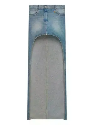 COURREGES Cut-out Button-fastening Long Skirt