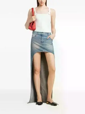 COURREGES Cut-out Button-fastening Long Skirt