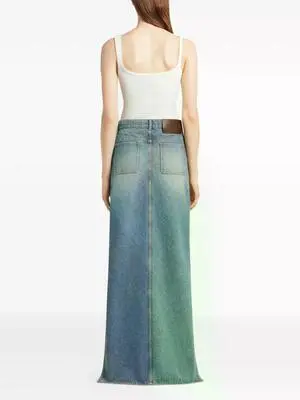 COURREGES Cut-out Button-fastening Long Skirt