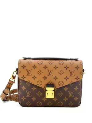 LOUIS VUITTON Pochette Metis Reverse Monogram Canvas Crossbody Bag - Brown