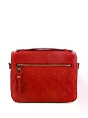 LOUIS VUITTON Pochette Metis Monogram Empreinte Leather Crossbody Bag - Red