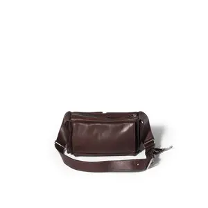 Miu Miu Utilitarian Nappa Leather Shoulder Bag - Sienna