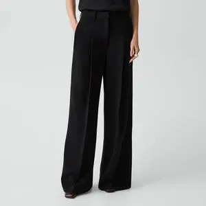 Theory Pleated Wide-leg Pant - Black