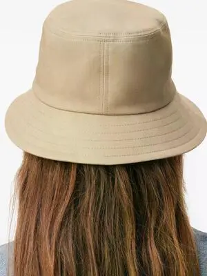 AMI Paris De Coeur Logo Embroidered Bucket Hat - Neutrals