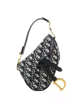 Dior Saddle Handbag Oblique Canvas Mini - Blue