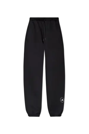 Adidas By Stella McCartney Sweatpants With Printed Logo - Black