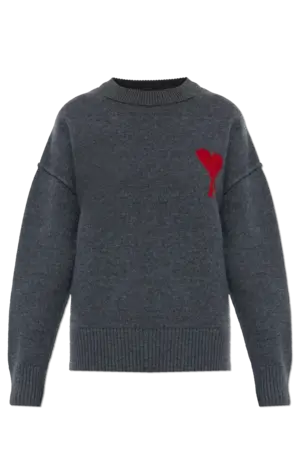 AMI Paris AMI Alexandre Mattiussi Wool Sweater Grey
