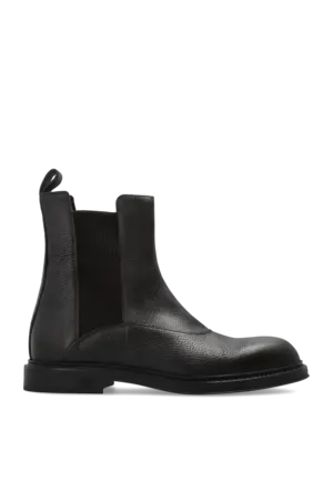 Emporio Armani Leather Chelsea Boots - Brown