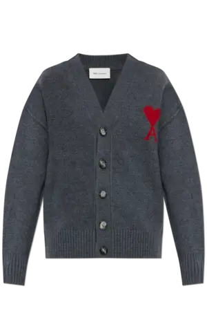 Ami Wool Cardigan - Grey