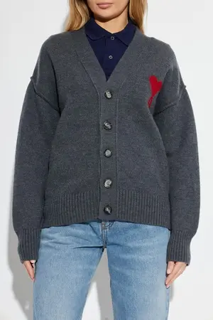 Ami Wool Cardigan - Grey