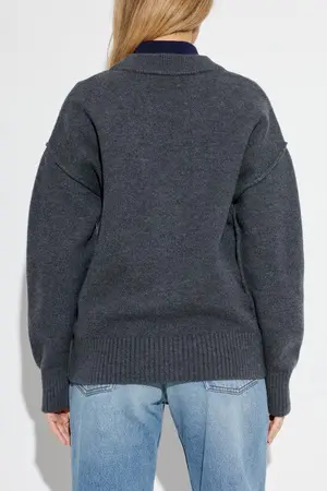 Ami Wool Cardigan - Grey