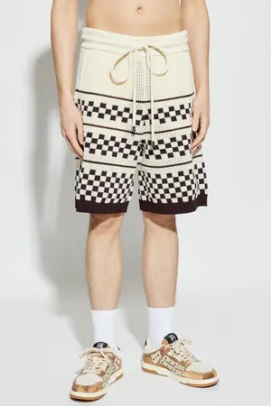 Amiri Patch Knit Shorts - Cream