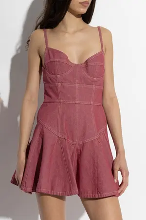 Dsquared2 Off-shoulder Denim Dress - Pink