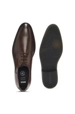 BOSS Smooth Leather Derby Shoes - Brown