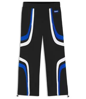 Hugo Stretch-cotton Tracksuit Bottoms With Colourful Panelling