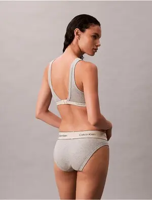 Calvin Klein Heritage Cotton Stretch Bikini Bottom - Grey Heather