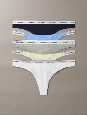 Calvin Klein Calvin Klein Icon Logo 5-pack Mixed Thong Shoreline Multi