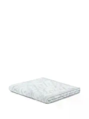 Philipp Plein Patterned Cotton Bath Towel - White