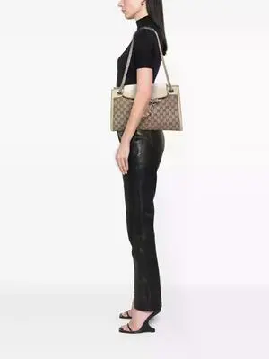 Gucci Large Gg Canvas Emily Shoulder Bag - Brown
