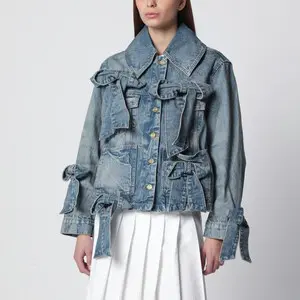 GANNI Denim Jacket With Bows
