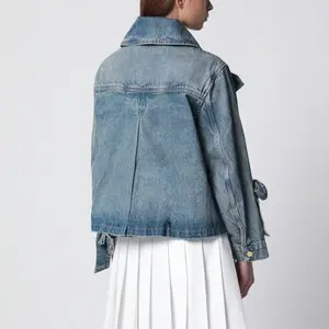 GANNI Denim Jacket With Bows