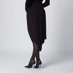 Alaïa Fluid Jersey Midi Skirt - Brown