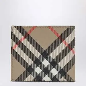 Burberry Check-pattern Wallet - Beige