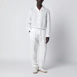 Brunello Cucinelli Linen Drawstring Trousers