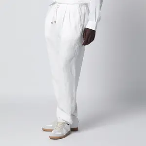 Brunello Cucinelli Linen Drawstring Trousers