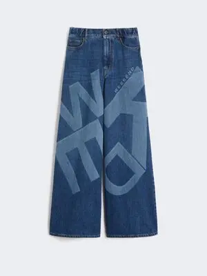 Max Mara Laser-cut Logo Authentic Cotton Denim Jeans