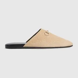 Gucci Gg Suede Horsebit Mules