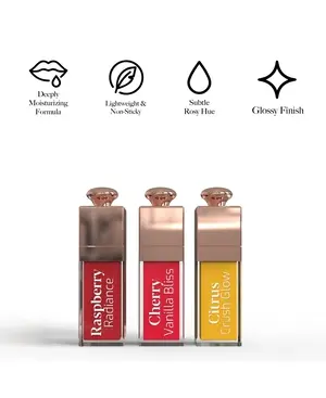 PURSONIC Anti-aging Serum Set & Nourishing Lip Oil Trio - White