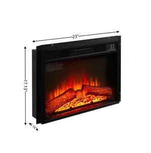 FLYNAMA Electric Fireplace Insert 23" 1400w 120v