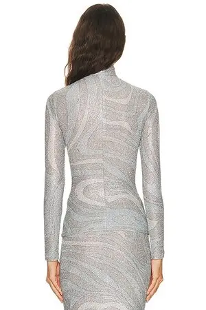 Emilio Pucci Long Sleeve Top - Argento