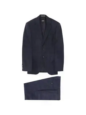 BOSS Plaid-pattern Suit - Blue