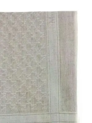 Max Mara Logo Pattern Scarf - Neutrals