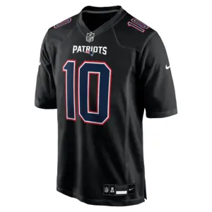 Nike Drake Maye New England Patriots Nfl Game Jersey - Black