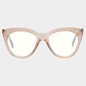 Le Specs Halfmoon Magic Blue Light Glasses - Tan
